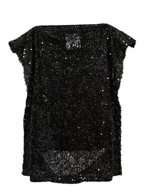Junya Watanabe Sequin-embellished Top - Black