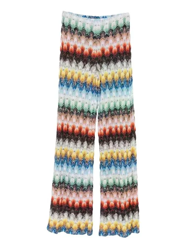 Missoni Zigzag-knit Palazzo Pants - Orange