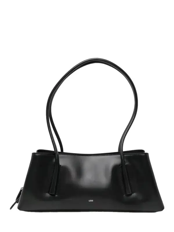 LESS Sculpted Leather Harp Bag - Black