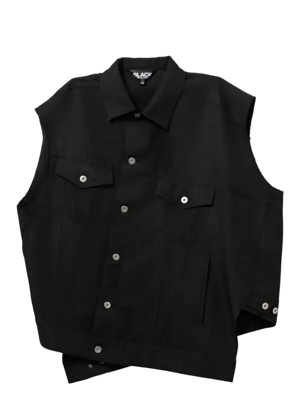BLACK COMME DES GARÇONS Asymmetric Hem Vest - Black