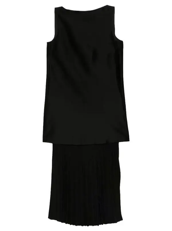 LESS Layered A-line Dress - Black