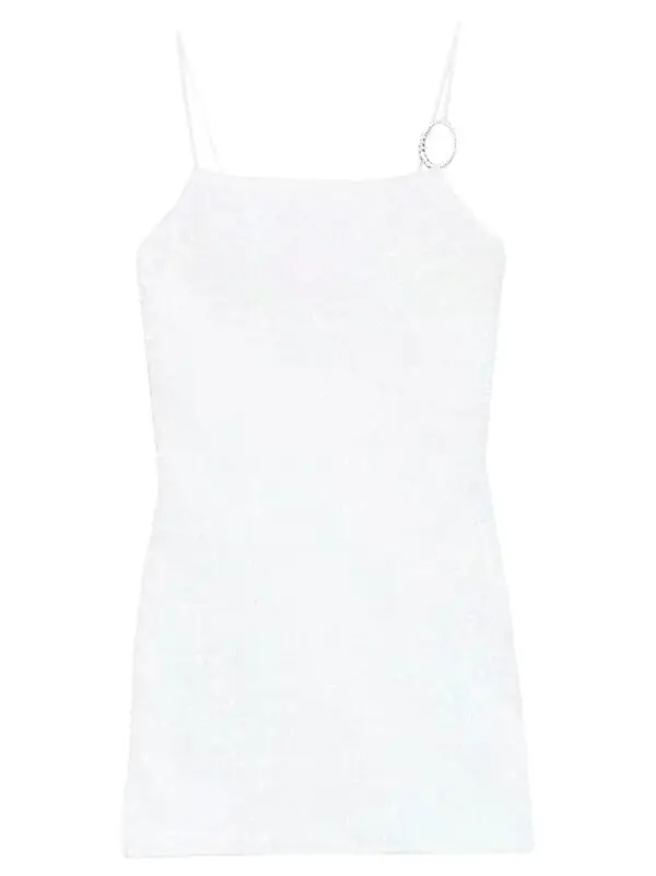 Oseree Sequin-embellished Mini Dress - White