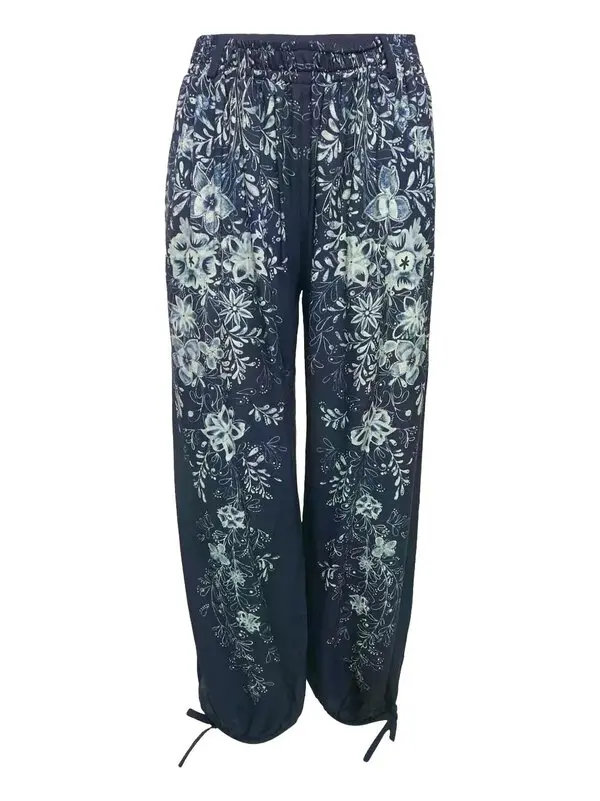 Chloé Floral-print Trousers - Blue