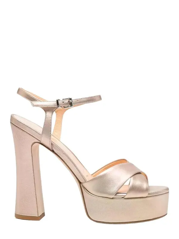 CHANTAL Metallic Platform Sandals - Gold