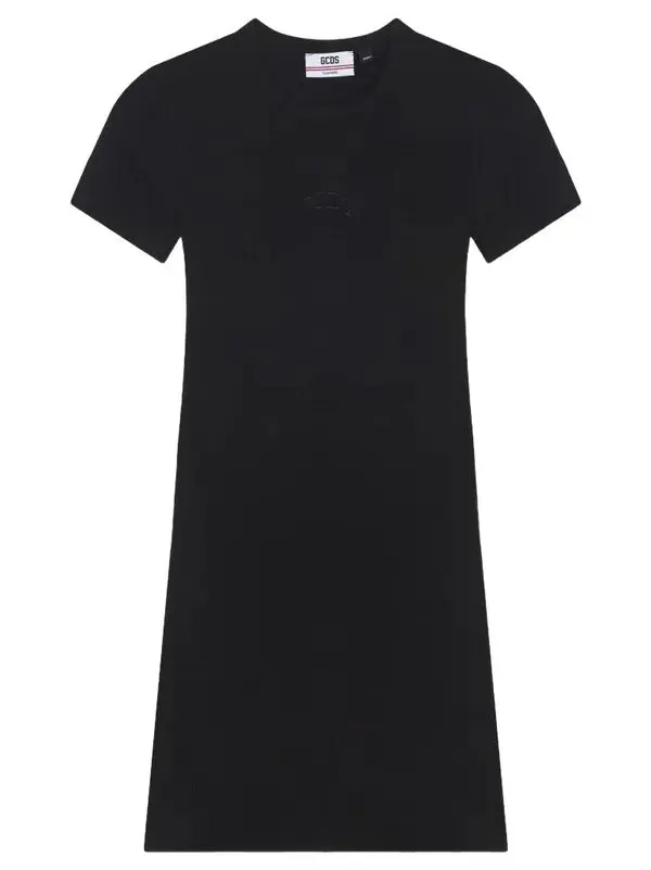 Gcds Ribbed A-line Dress - Black