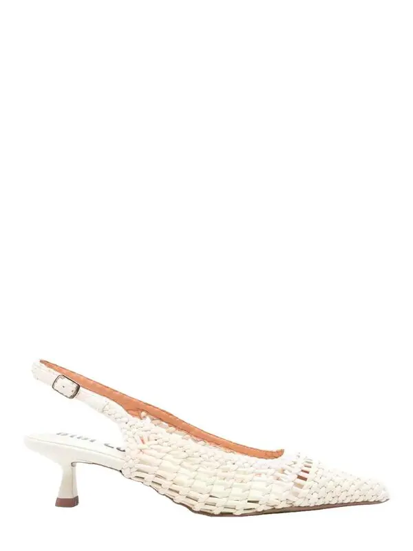 BIBI LOU Kou Woven Slingback Pumps - Neutrals