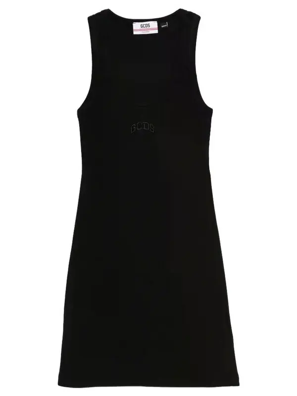 Gcds Embroidered Dress - Black