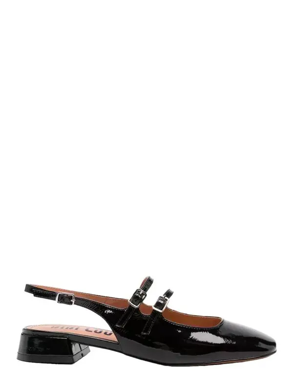BIBI LOU Patent Slingback Pumps - Black