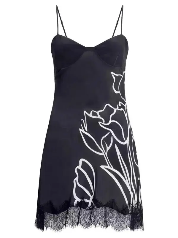 DONDE ESTEBAN Tulipanes Mini Dress - Black