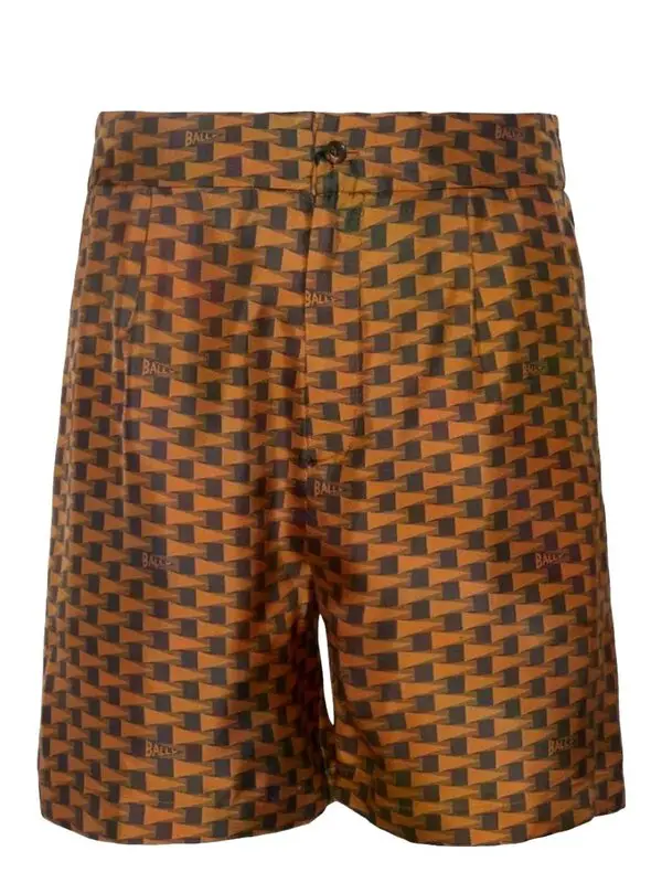 Bally Patterned Shorts - Brown