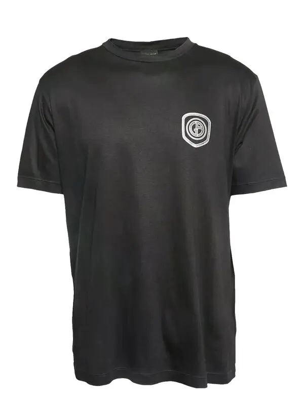 Giorgio Armani Shield Detail T-shirt - Black