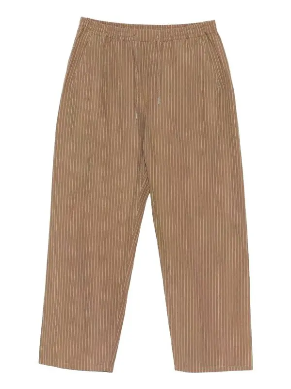 A KIND OF GUISE Striped Drawstring Trousers - Brown