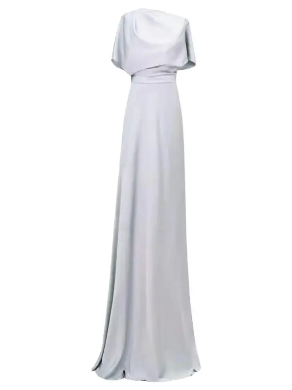 GEMY MAALOUF Draped One-shoulder Maxi Dress - Blue
