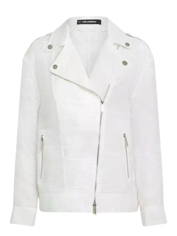 Karl Lagerfeld Biker Jacket - White
