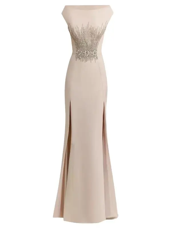 GEMY MAALOUF Embellished Maxi Dress - Neutrals