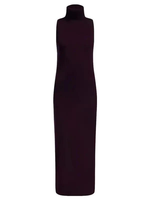 12 STOREEZ Turtleneck Sleeveless Maxi Dress - Purple
