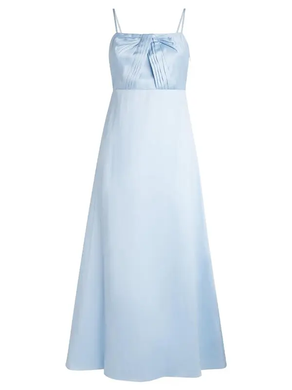 Sandro Satin Maxi Dress - Blue