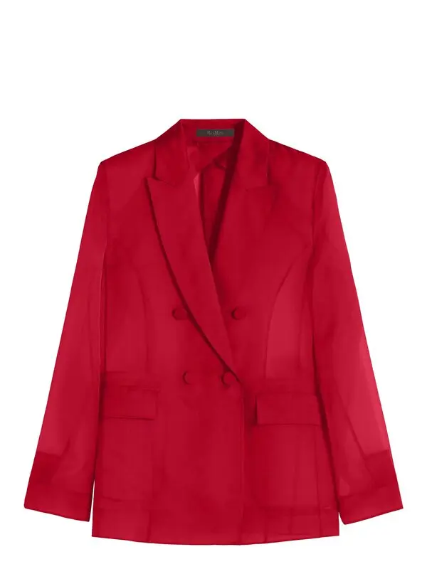 Max Mara Silk Organza Blazer - Red