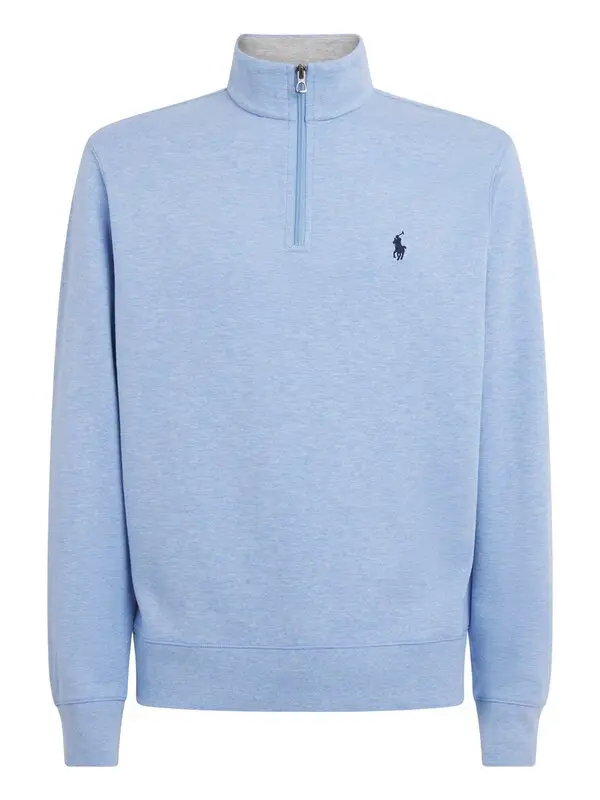 Polo Ralph Lauren Cotton Quarter-zip Sweater - Blue