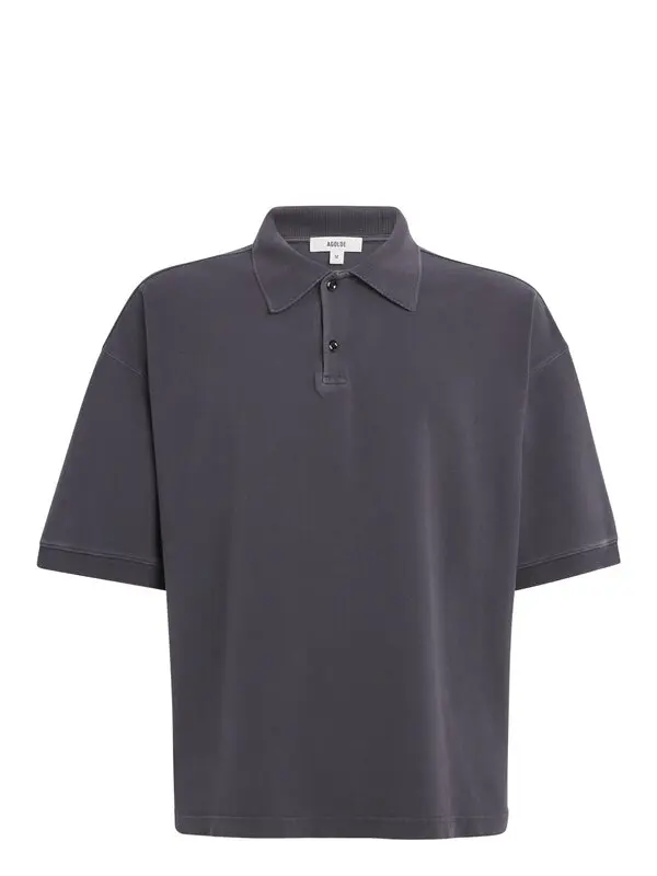 AGOLDE Cotton Polo Shirt - Grey