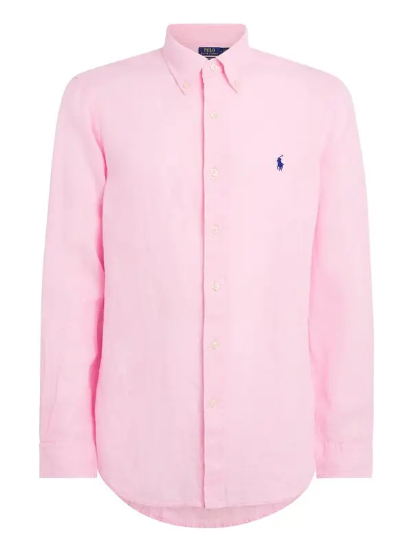 Polo Ralph Lauren Linen Custom Fit Shirt - Pink