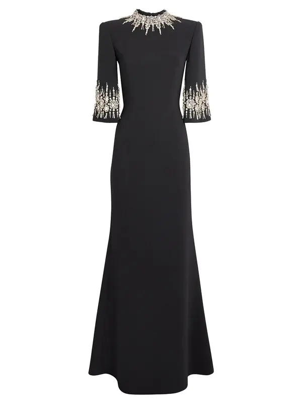 Jenny Packham High-neck Ilana Gown - Black