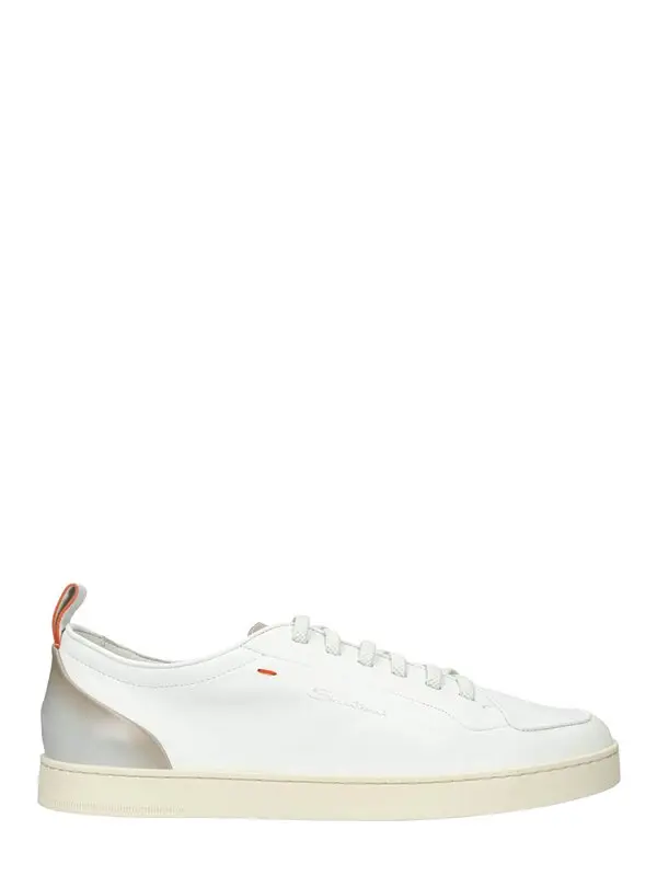 Santoni Leather Montecarlo Sneakers - White