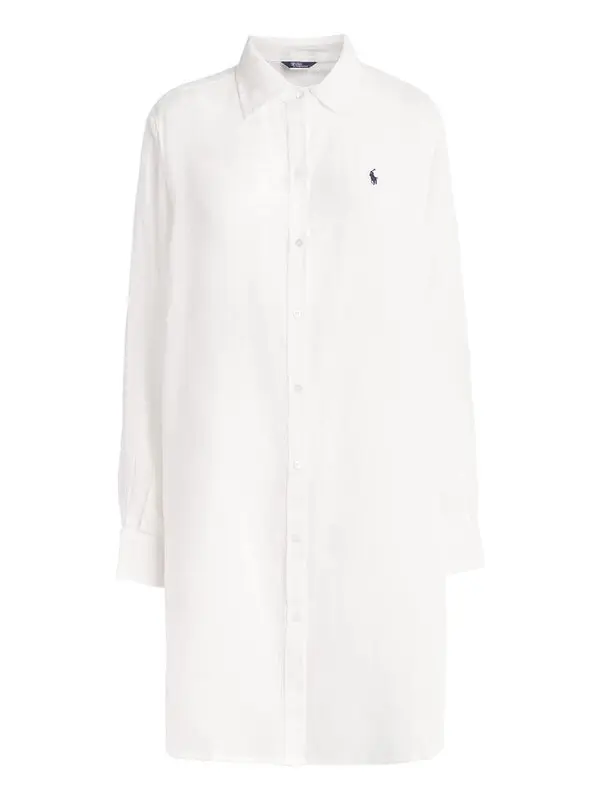 Polo Ralph Lauren Organic Cotton-linen Boyfriend Shirt - Ivory