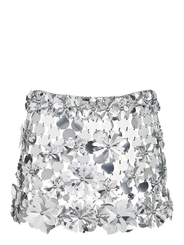 Rabanne Chain-link Mini Skirt - Silver