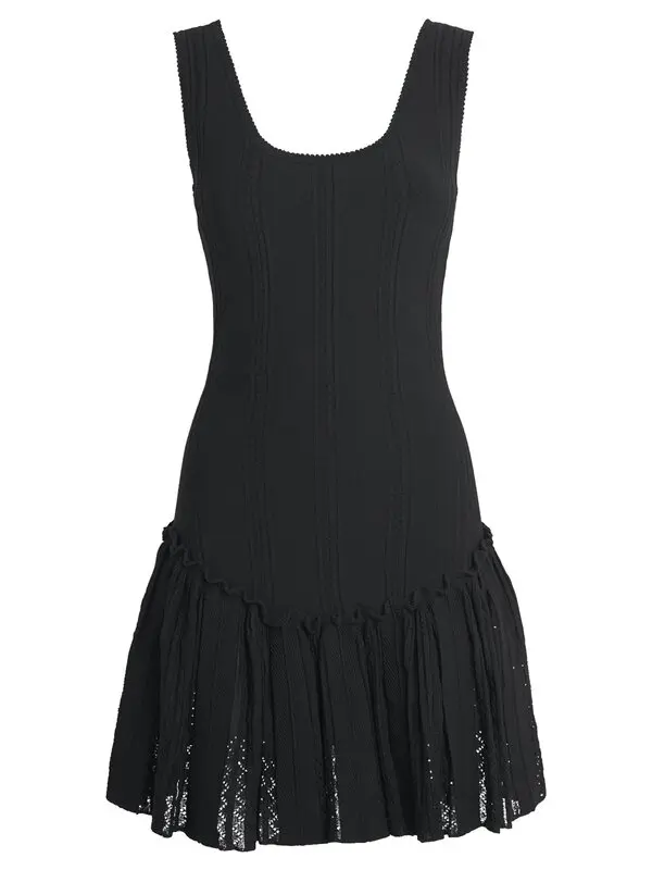 Sandro Knitted Mini Dress - Black