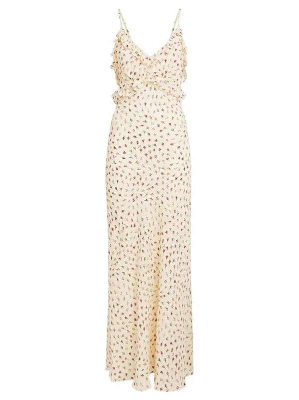 Sandro Floral Maxi Dress - Yellow