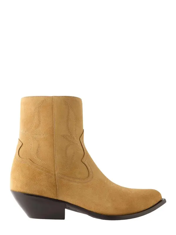 Celine Suede Ankle Boots - Brown