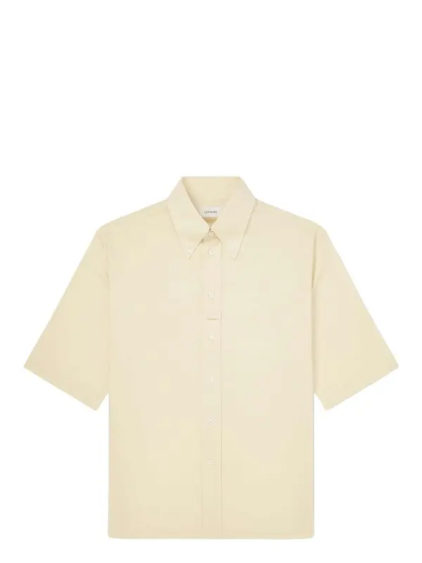 LEMAIRE Button-down Collar Cotton-muslin Shirt - Pastel Yellow