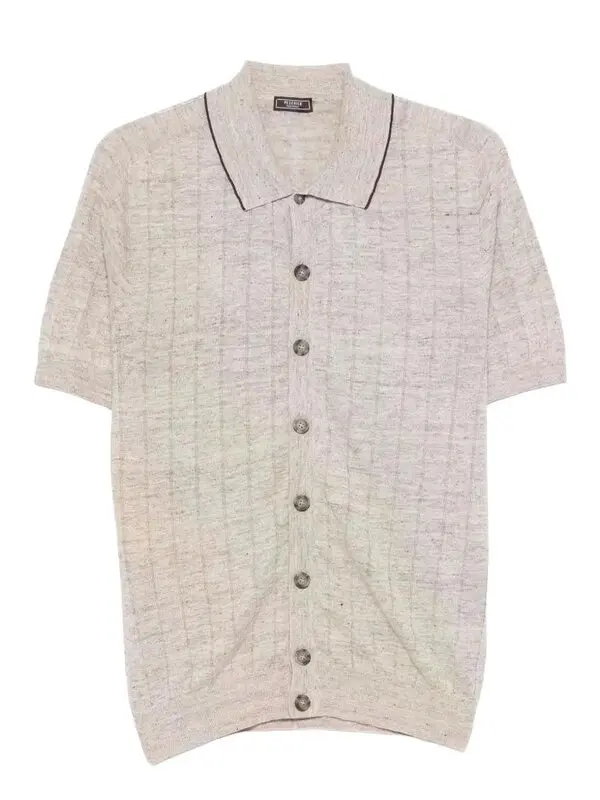Peserico Buttoned Collared Knitwear - Neutrals