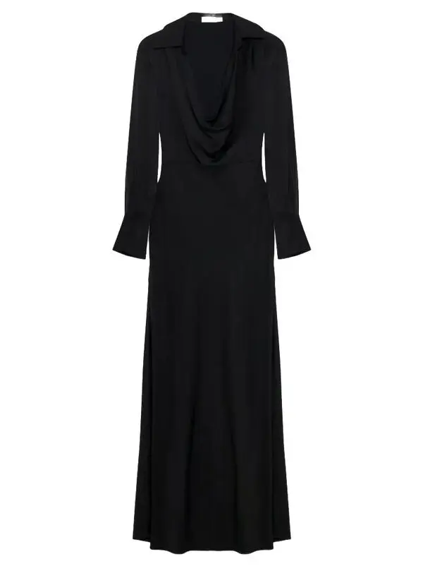 Simkhai Long Sleeve Cowl Maxi Dress - Black