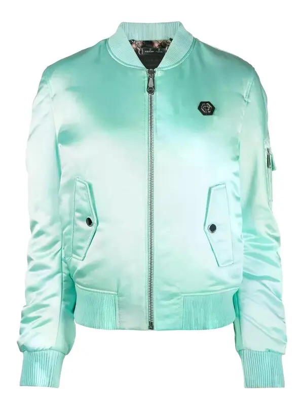 Philipp Plein Oversized Bomber Jacket - Blue