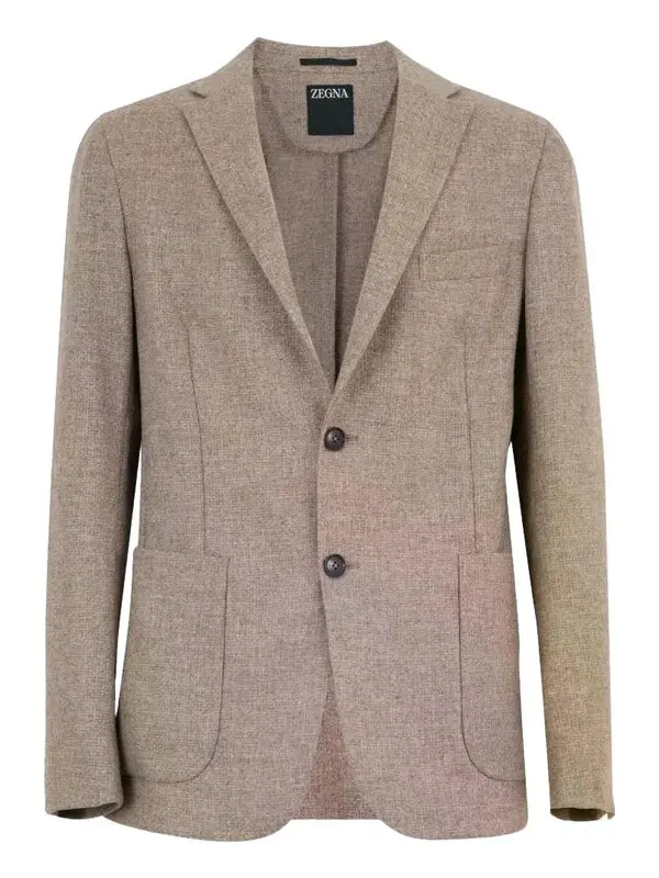 Zegna Double-breasted Blazer - Brown