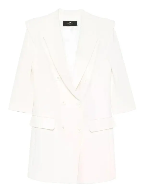 Elisabetta Franchi Double-breasted Blazer Mini Dress - Neutrals