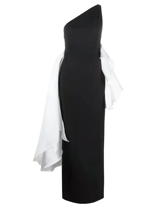 Solace London Calla One-shoulder Dress - Black