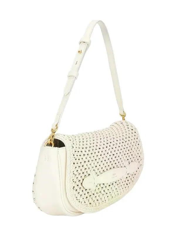 Polo Ralph Lauren Bellport Interwoven Shoulder Bag - White