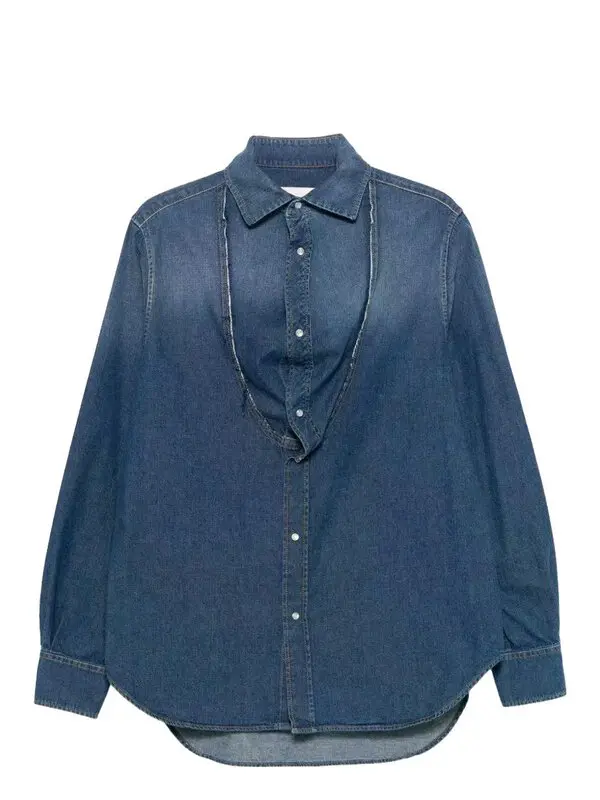 MAISON MARGIELA Buttoned Long-sleeve Shirt - Blue