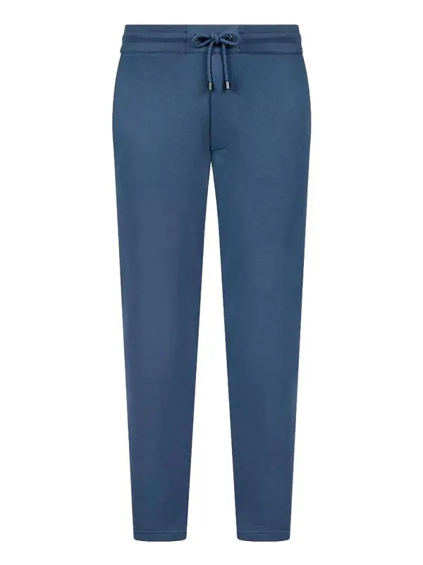 Pal Zileri Drawstring-detail Cotton Track Pants - Blue