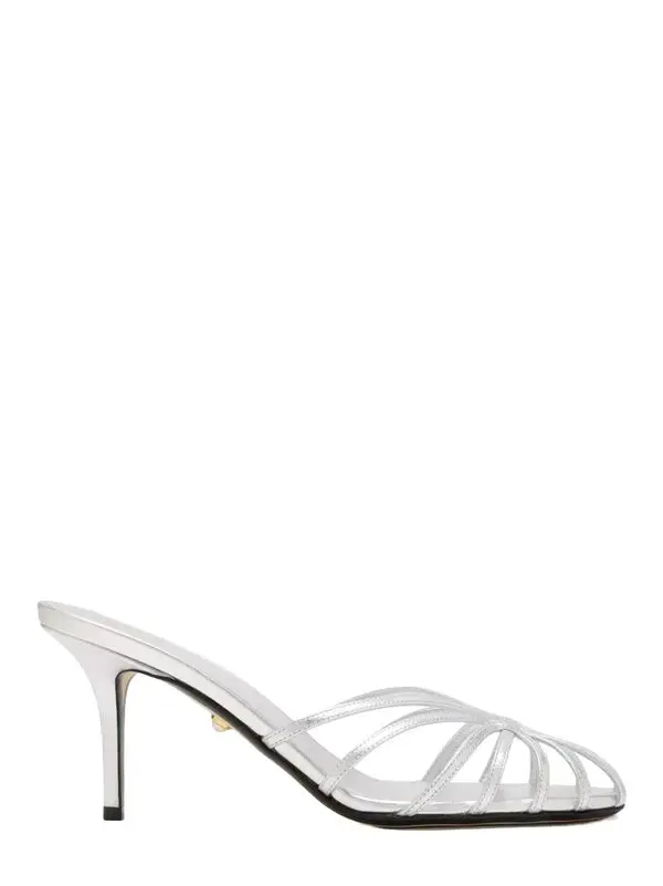 ALEVI MILANO 75mm Leather Mules - Silver