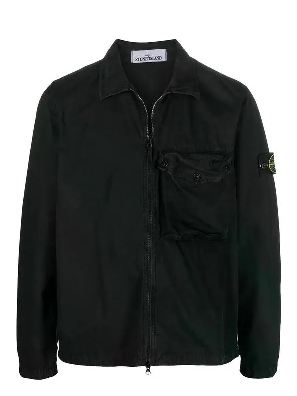 Stone Island Logo Patch Jacket - Black
