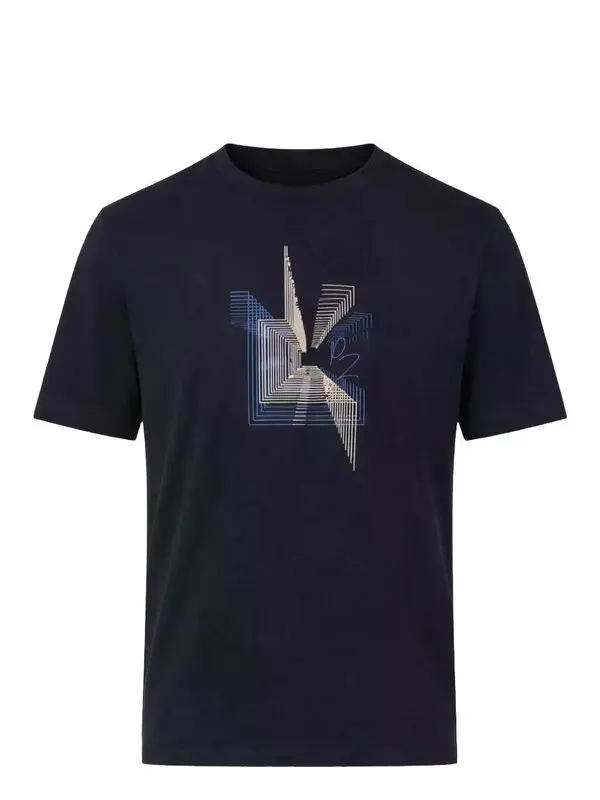 Pal Zileri Geometric-graphic T-shirt - Blue