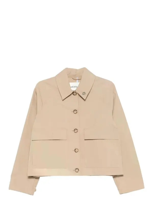 OTTOD'AME Buttoned Jacket With Patch Pockets - Neutrals