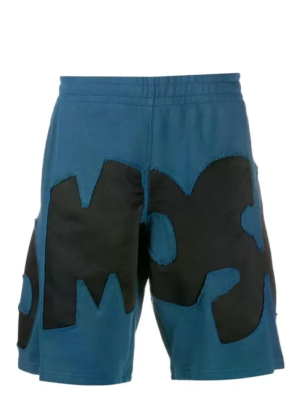 Moschino Logo-appliqued Track Shorts - Blue