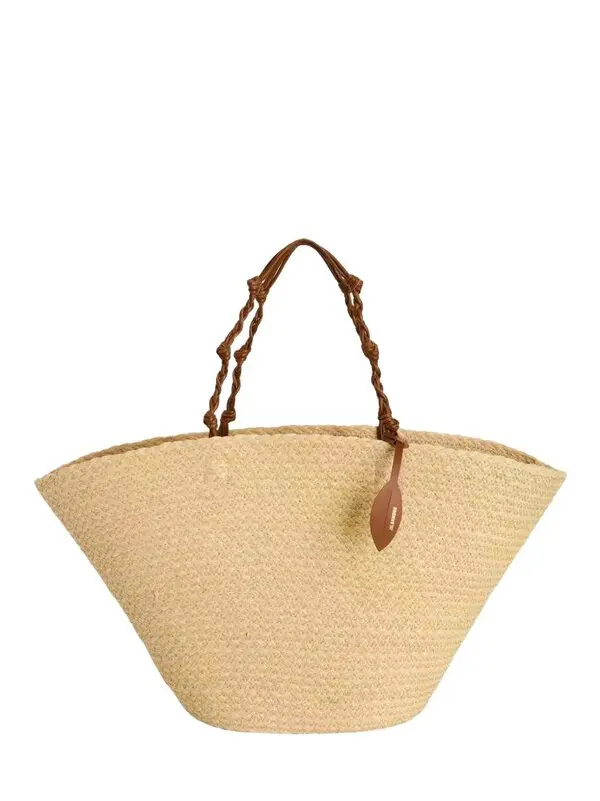 JIL SANDER Tangle Bucket Bag With Logo Tag - Neutrals