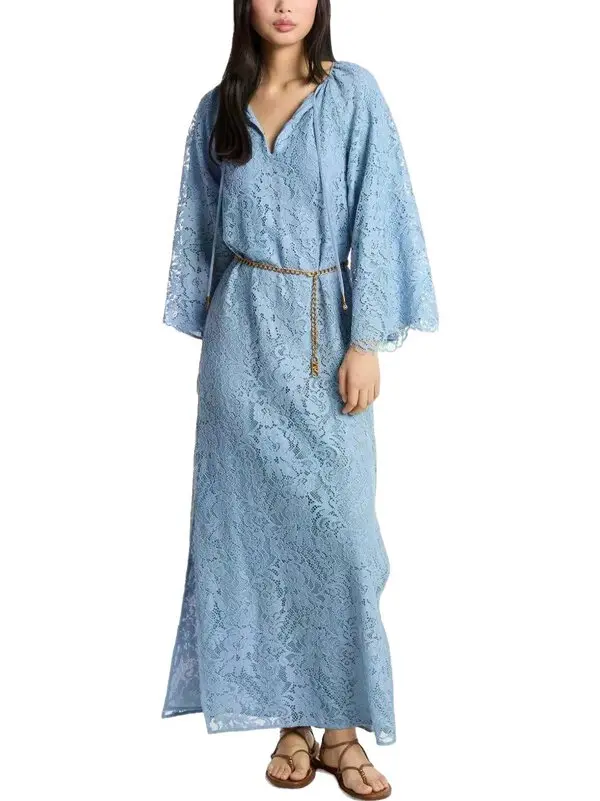 Michael Kors Floral V-neck Kaftan - Blue