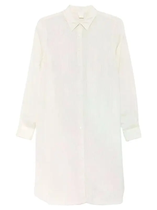 Aspesi Long-sleeve Shirt Dress - Neutrals